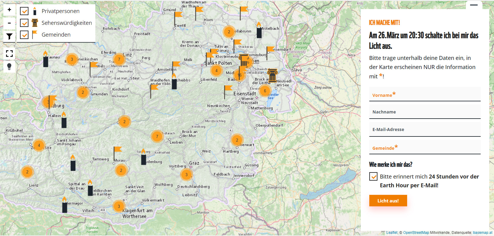 WWF Earth Hour Development of the interactive map - iService Medien ...